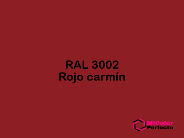 Información sobre RAL 3002 Rojo Carmín (RAL Classic)