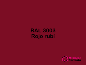 RAL 3003 Rojo Rubí (RAL Classic) - micolorperfecto RAL