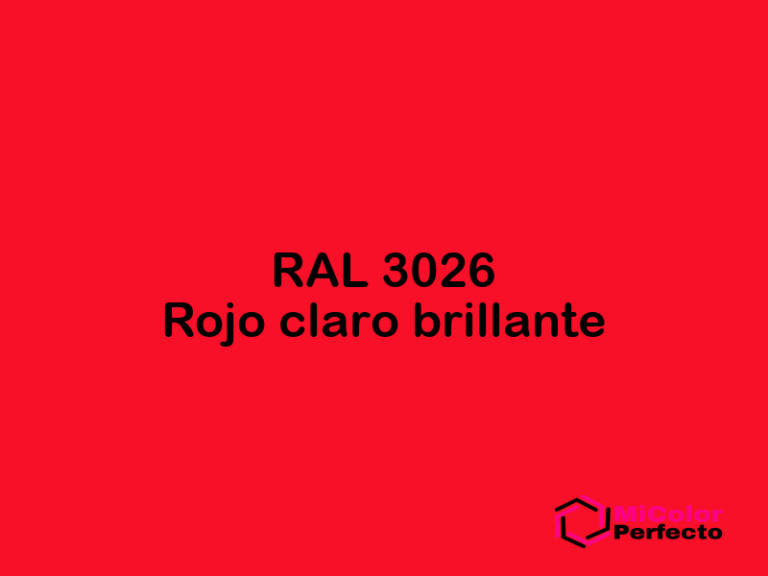 RAL 3026 Rojo Claro Brillante (RAL Classic) - micolorperfecto RAL