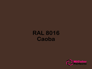 RAL 8016 Caoba (RAL Classic) - micolorperfecto RAL